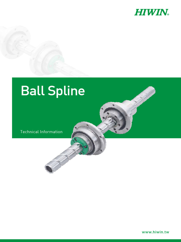 Ball Spline (E) | PDF | Bending | Stiffness