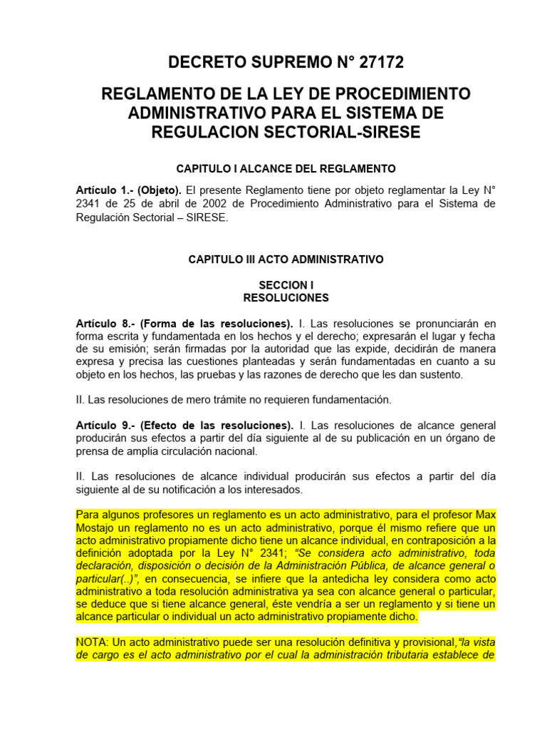 Decreto Supremo 27172 | PDF | Regulación | Justicia