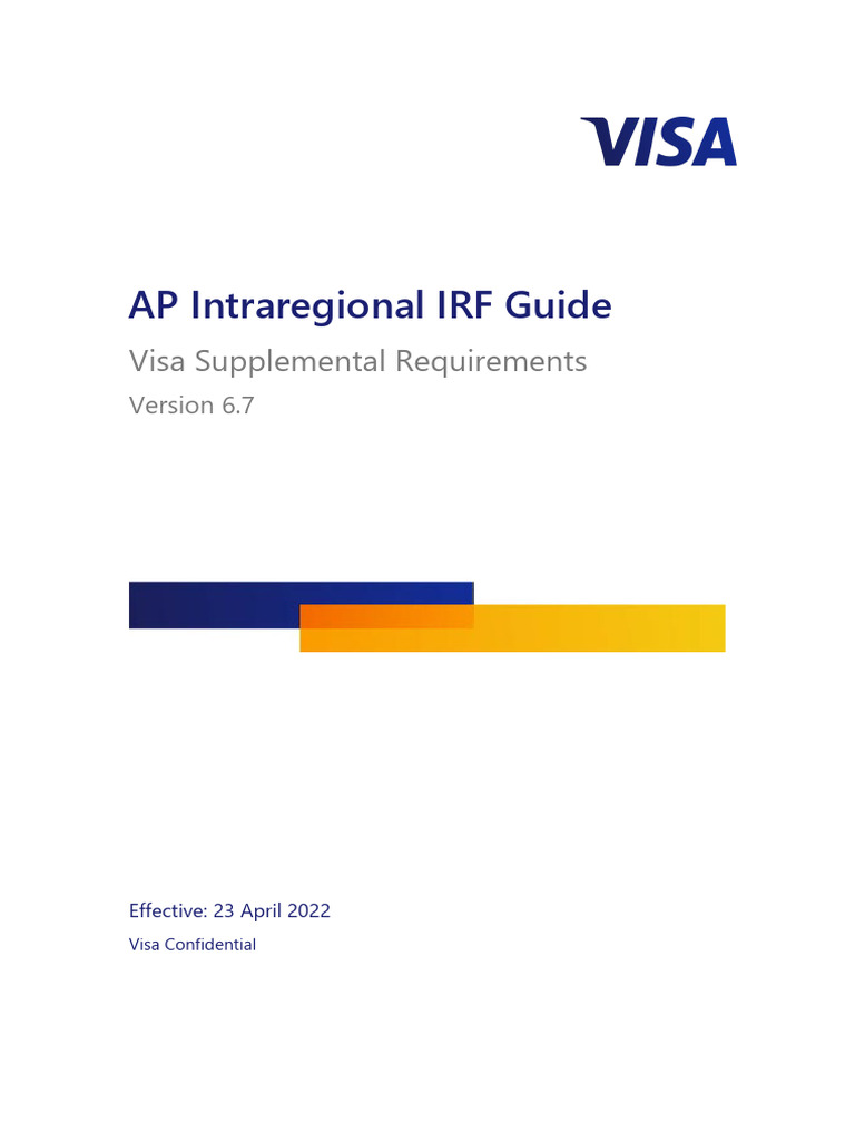 AP Intraregional IRF Guide | PDF | Credit Card | Debit Card
