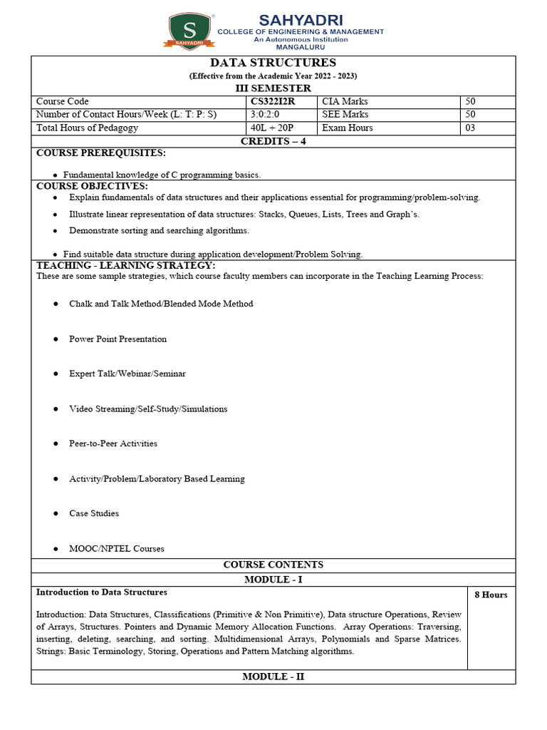 3.3SEM - IPCC - DS - CS322I2R and Lab Programs | Download Free PDF | Queue (Abstract Data Type ...