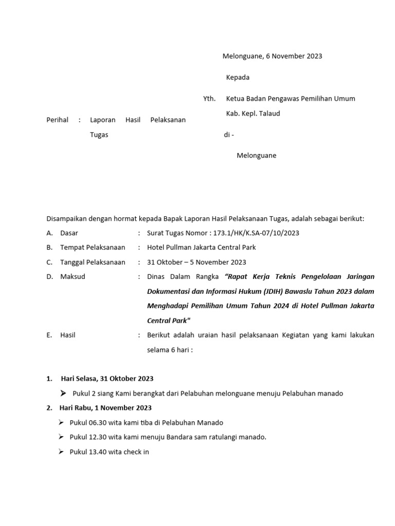 Contoh FORMAT LPD | PDF