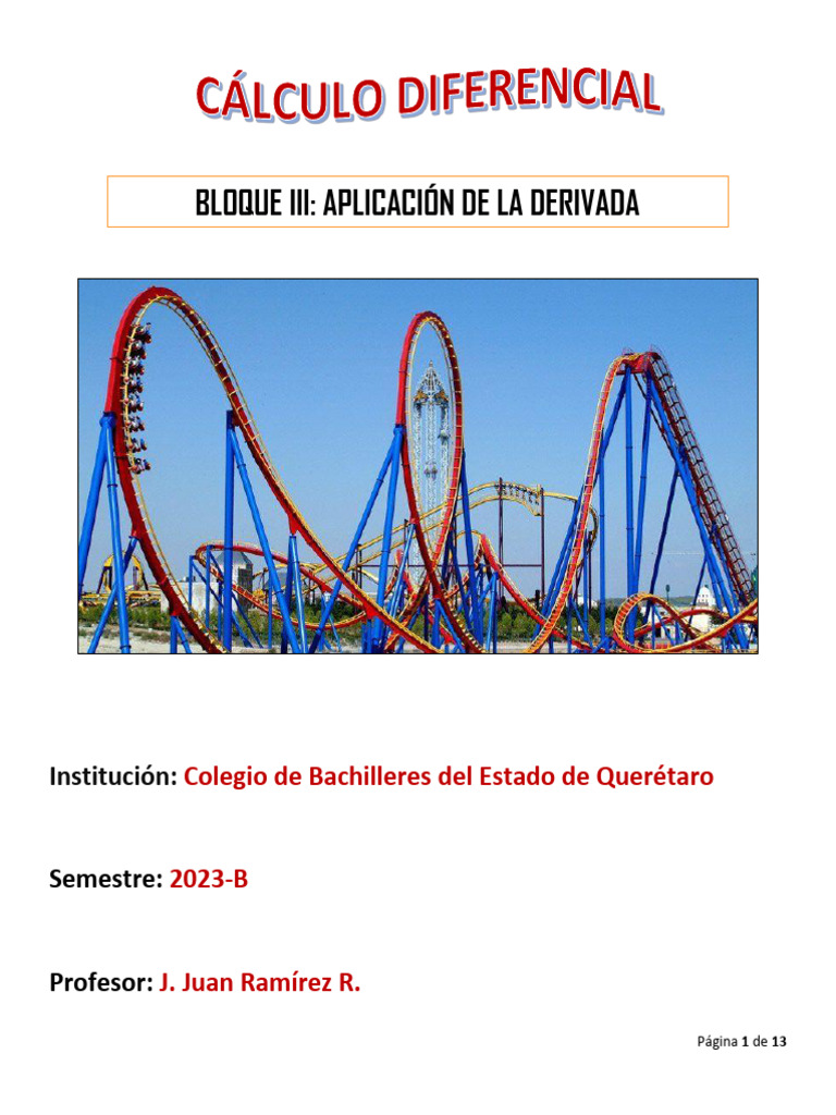 Bloque Iii Aplicacion de La Derivada | Descargar gratis PDF | Velocidad | Derivado
