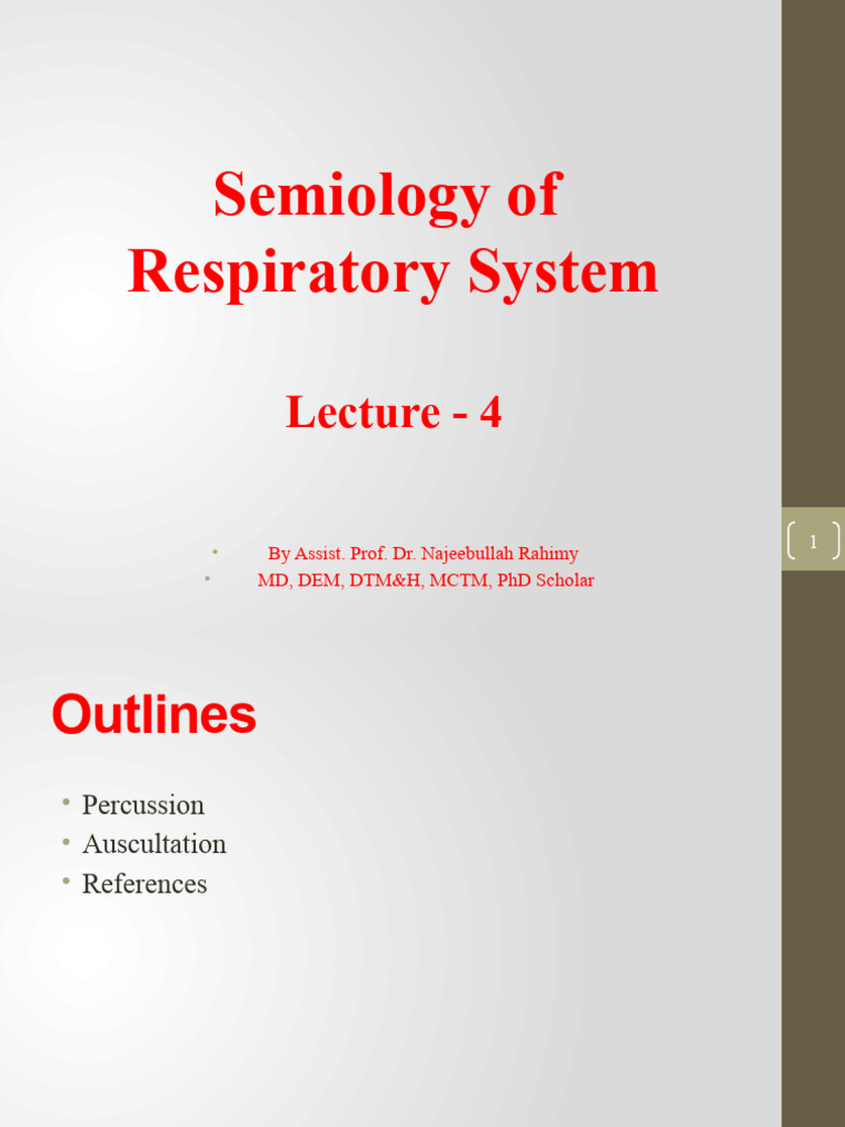 Respiratory System (Physical Examination) | PDF | Lung | Respiratory System