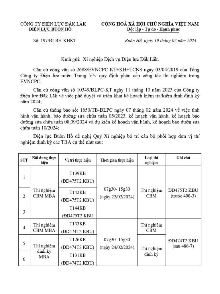 Lien Lac Cong Tac - Lan-4-2024 | PDF