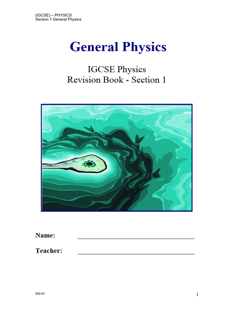 Section 1 - General Physics | PDF | Acceleration | Force