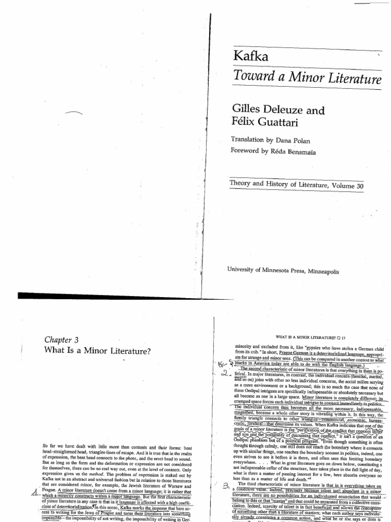 COL1000 Week02 September23 - GillesDeleuzeFelixGuattari | PDF