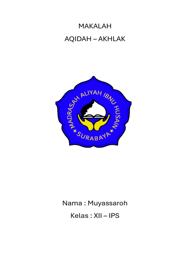 Makalah Aqidah - Akhlak | PDF | Ilmu Sosial | Agama & Spiritualitas
