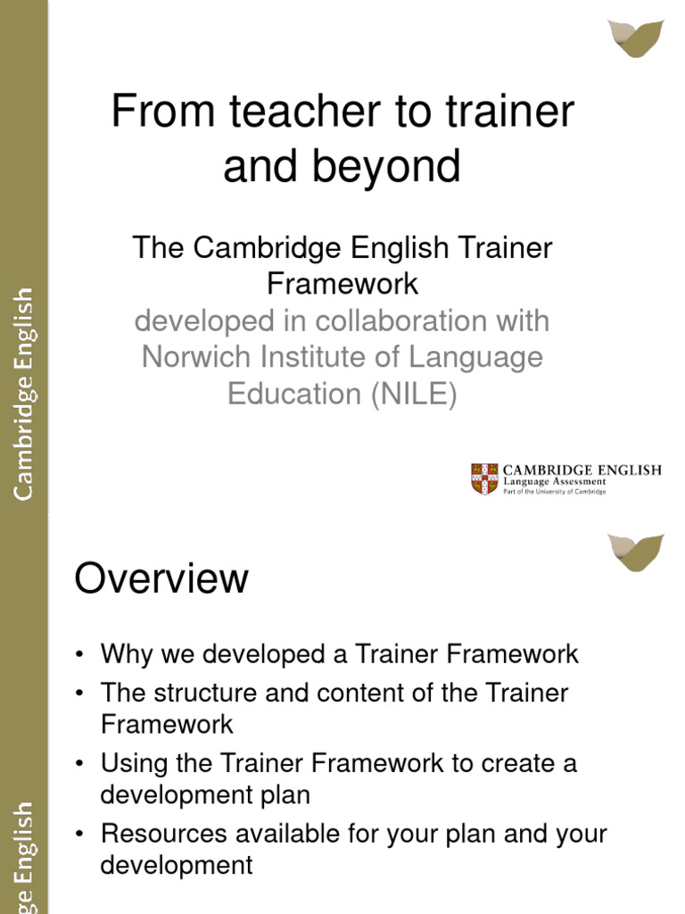 From Teacher To Trainer Webinar Slides | PDF | Teachers | Teacher Education
