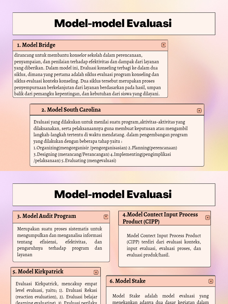 Model Evaluasi | PDF | Bisnis | Seni