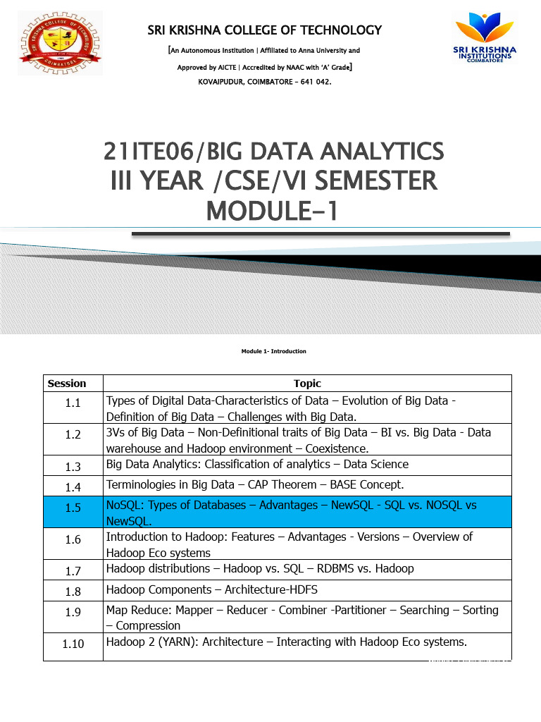 1 5 Module 1 Download Free Pdf No Sql Databases