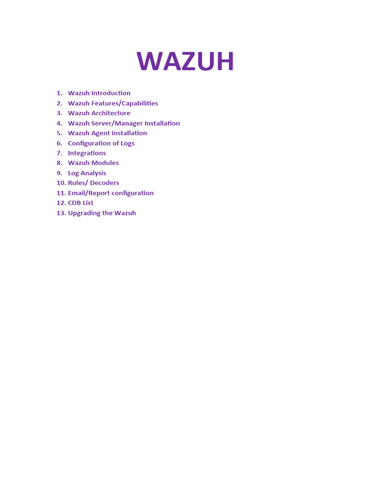 Wazuh Content | PDF