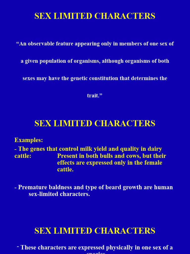 Sex Limited Characters Pdf