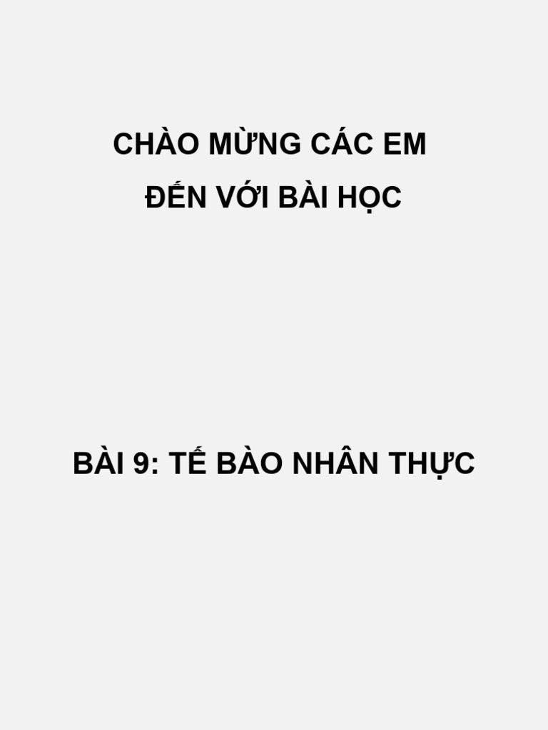 Bai 9 - Te Bao Nhan Thuc - CTST | PDF