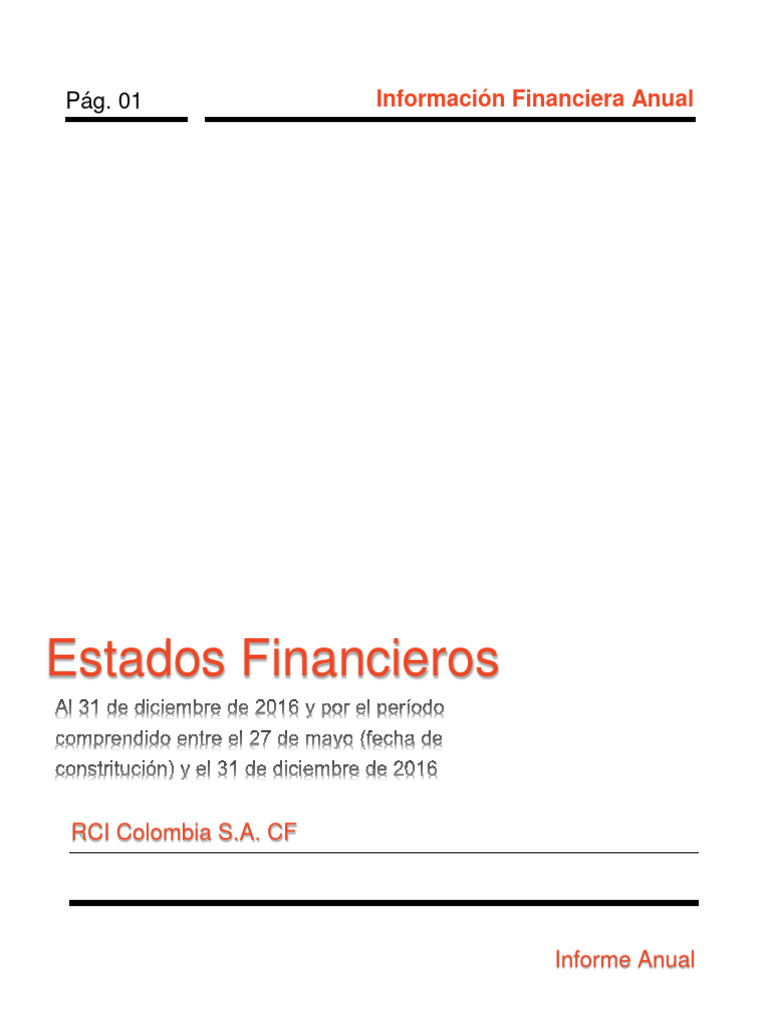 Estados Financieros 2016 | PDF | normas internacionales de INFORMACION FINANCIERA | Contabilidad