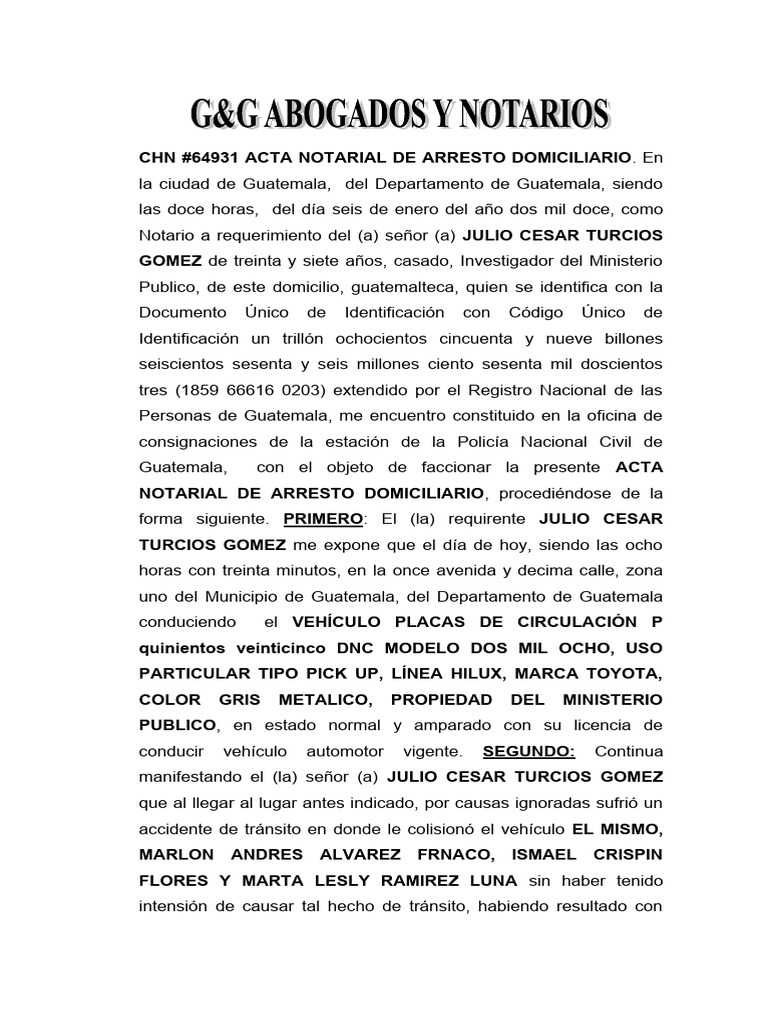 Arresto 64931 | PDF | Gobierno | Justicia