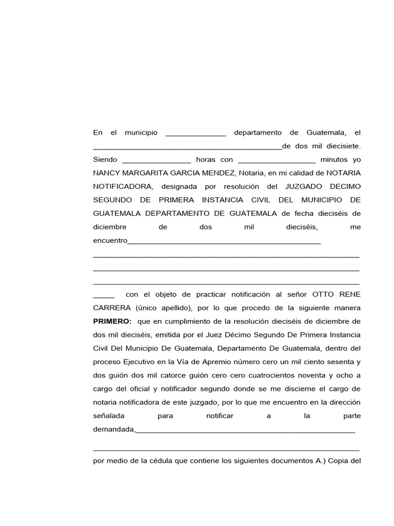Notificación Judicial en Guatemala 2017 | PDF | Justicia | Crimen y violencia