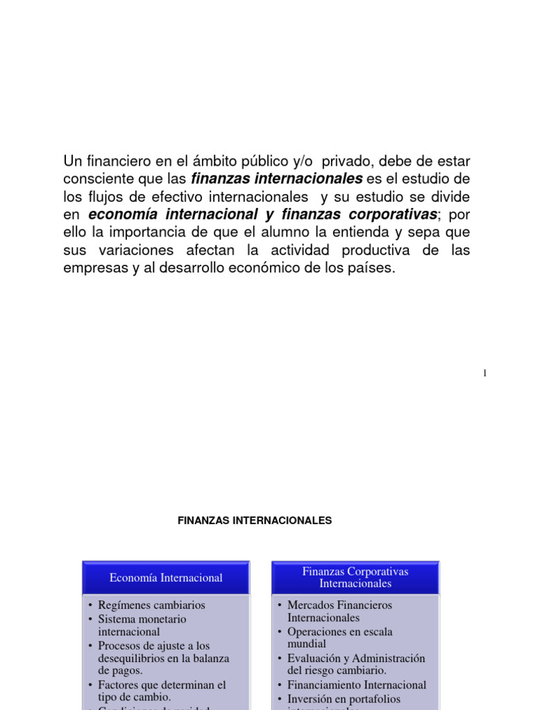 Finanzas Internacionales: Claves y Retos | PDF | Cuenta capital | Tipo ...