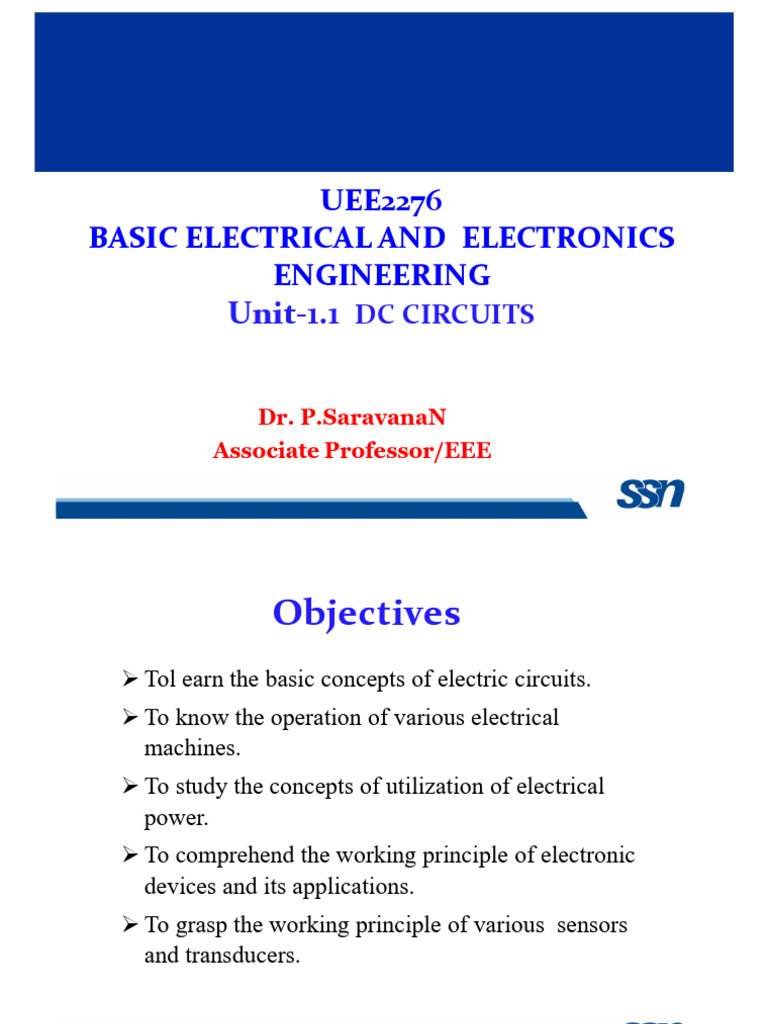 Unit-1.1.1 Fundamentals of Electrical Circuit | PDF | Electrical ...