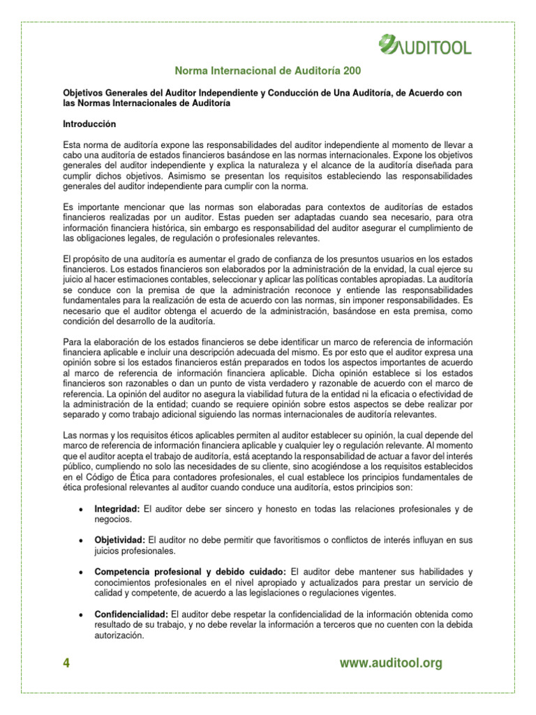 Lectura 9 NIAS G200 G300 G400 | PDF | Auditoría | Contralor