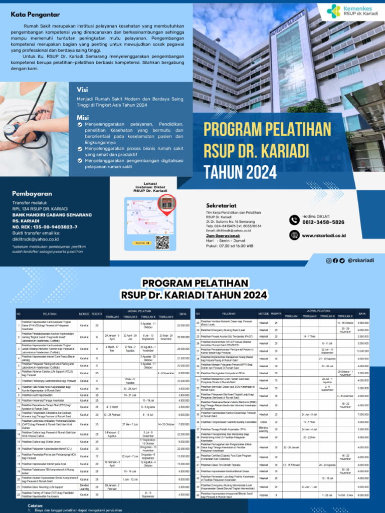 Program Pelatihan RSDK TH. 2024 | PDF