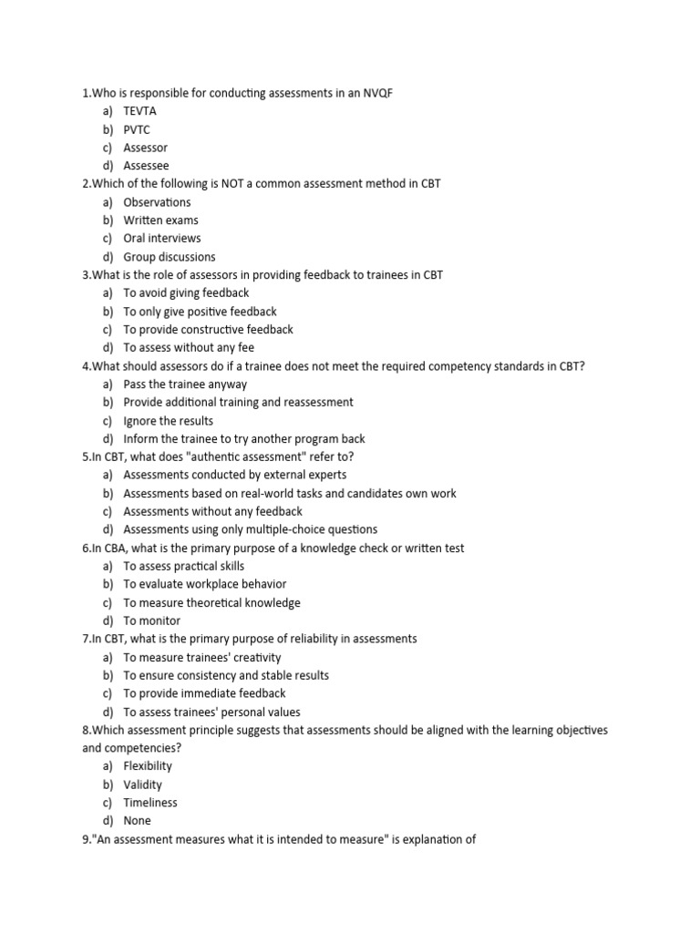 CBT Module 1 | PDF | Educational Assessment | Competence (Human Resources)