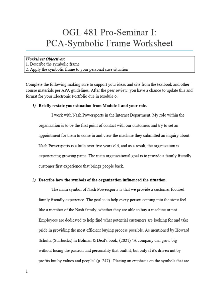 Mod 5 Pca Symbolic | Download Free PDF | Customer Service | Experience