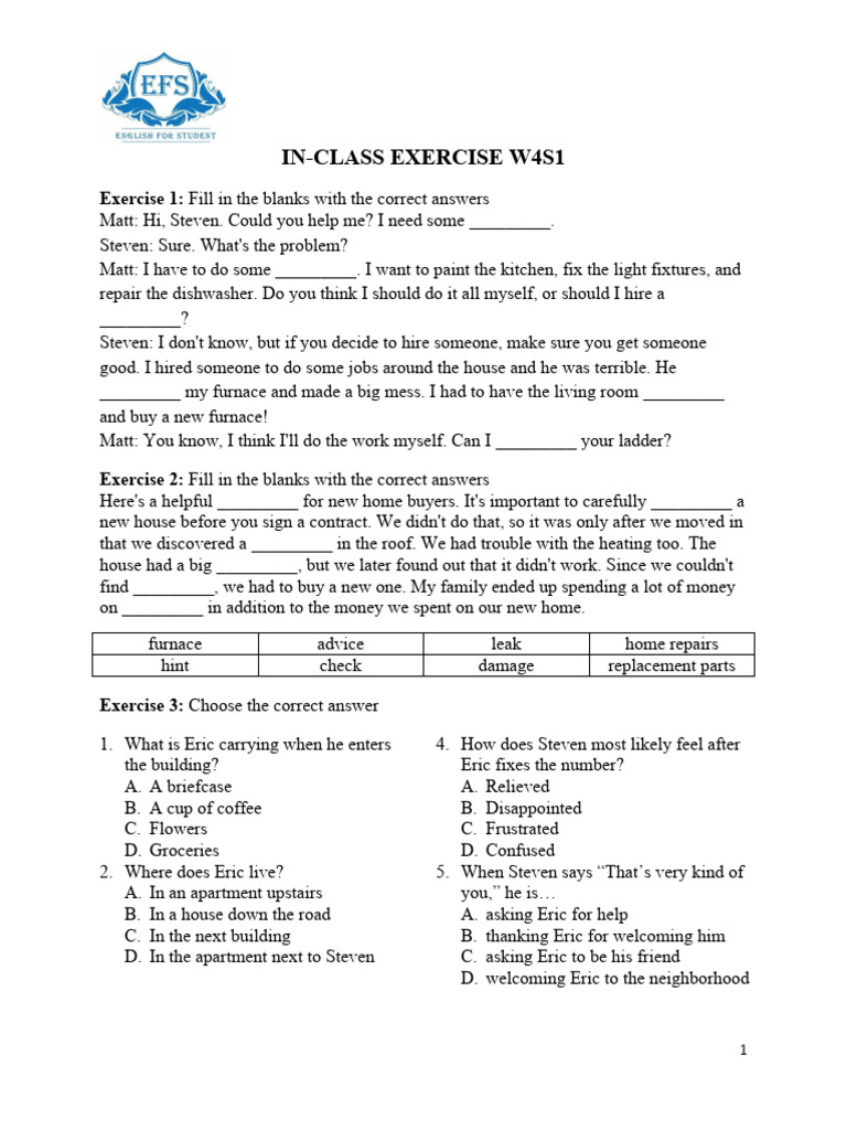 In-Class Exercise W4S1 | PDF