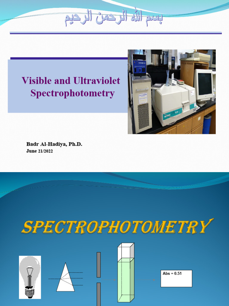 Visible and Ultraviolet Spectrophotometry | PDF | Spectroscopy | Absorbance