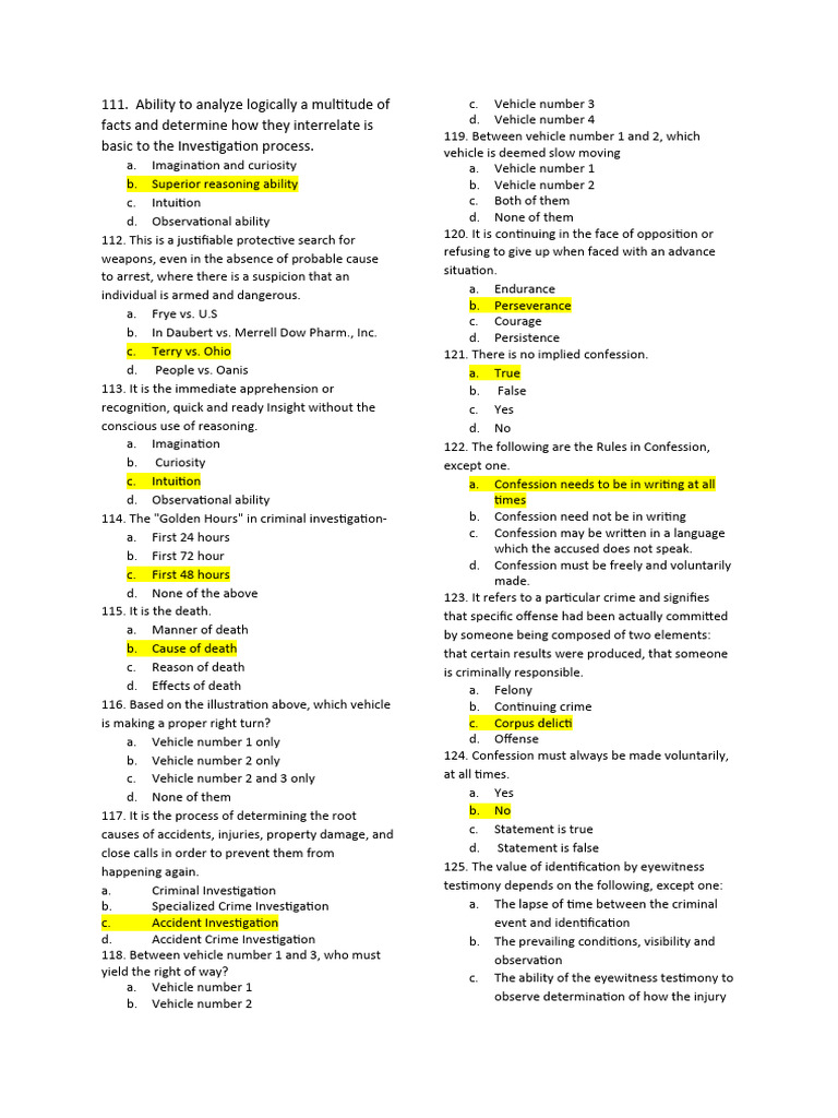 Cdi Prre Test | PDF | Crimes | Crime & Violence