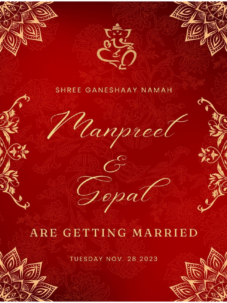 Wedding Card PDF | PDF