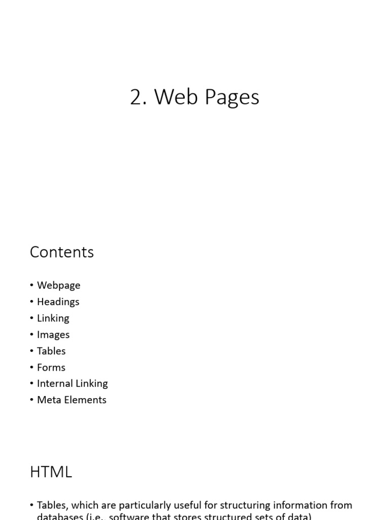 Webpages | Download Free PDF | Html | Html5