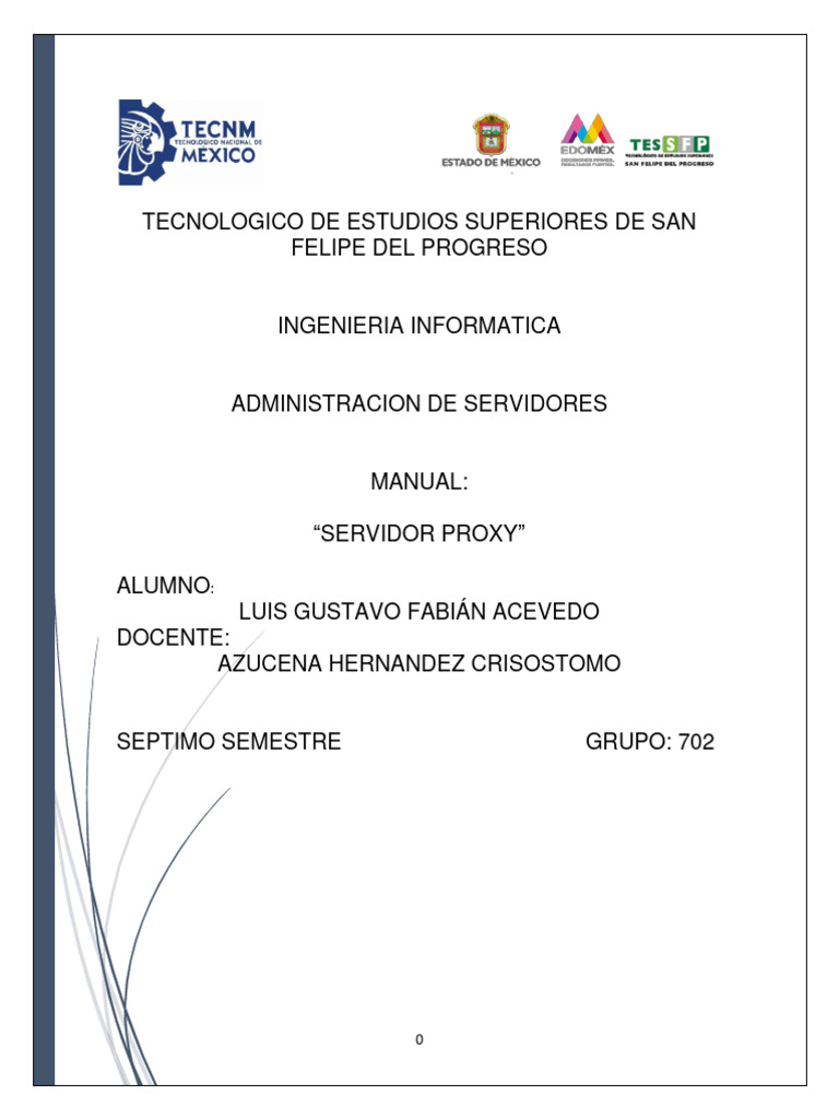 Manual Proxy | PDF | Servidor proxy | Servidor (Computación)