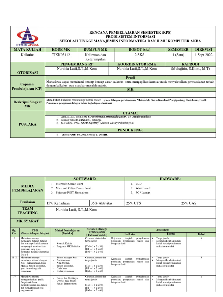 RPS Kalkulus | PDF | Komputer