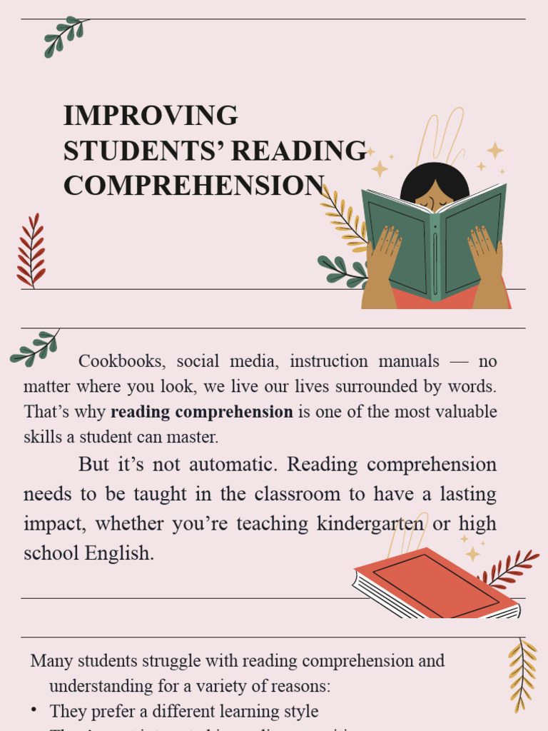 Enhance Students' Reading Comprehension | PDF | Reading Comprehension ...