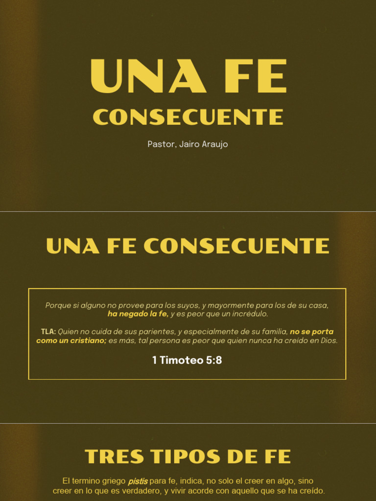 UNA FE CONSECUENTE (Jairo Araujo) | PDF | Fe | Dios