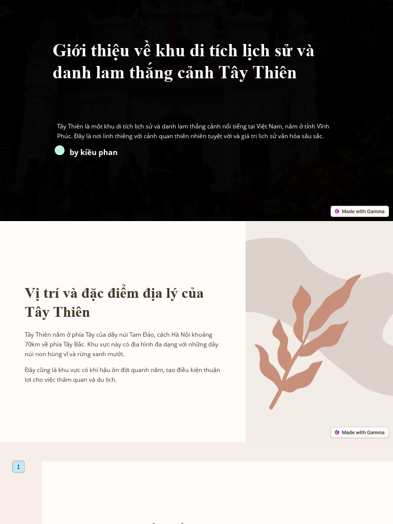 Gioi Thieu Ve Khu Di Tich Lich Su Va Danh Lam Thang Canh Tay Thien | PDF