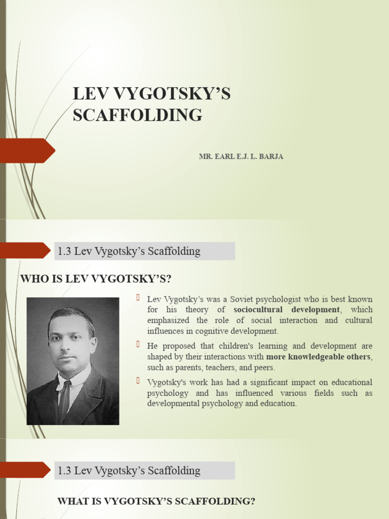 1.3 Lev Vygotskys Scaffolding | PDF | Science & Mathematics