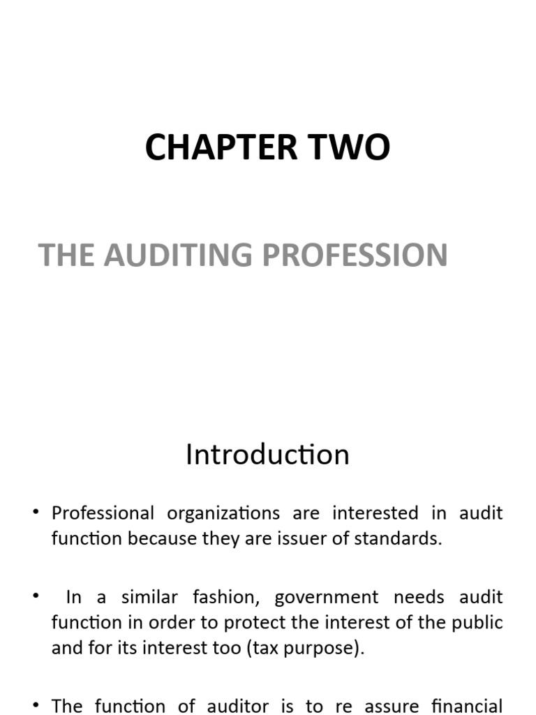 Chapter Two New | PDF | Financial Audit | Audit