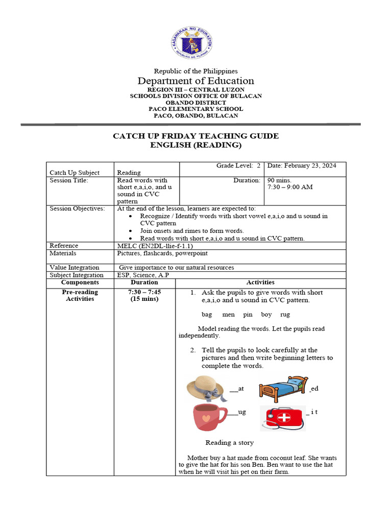 ZEN CATCH UP FRIDAY DISTRICT Lesson Plan | PDF | Linguistics | Human ...