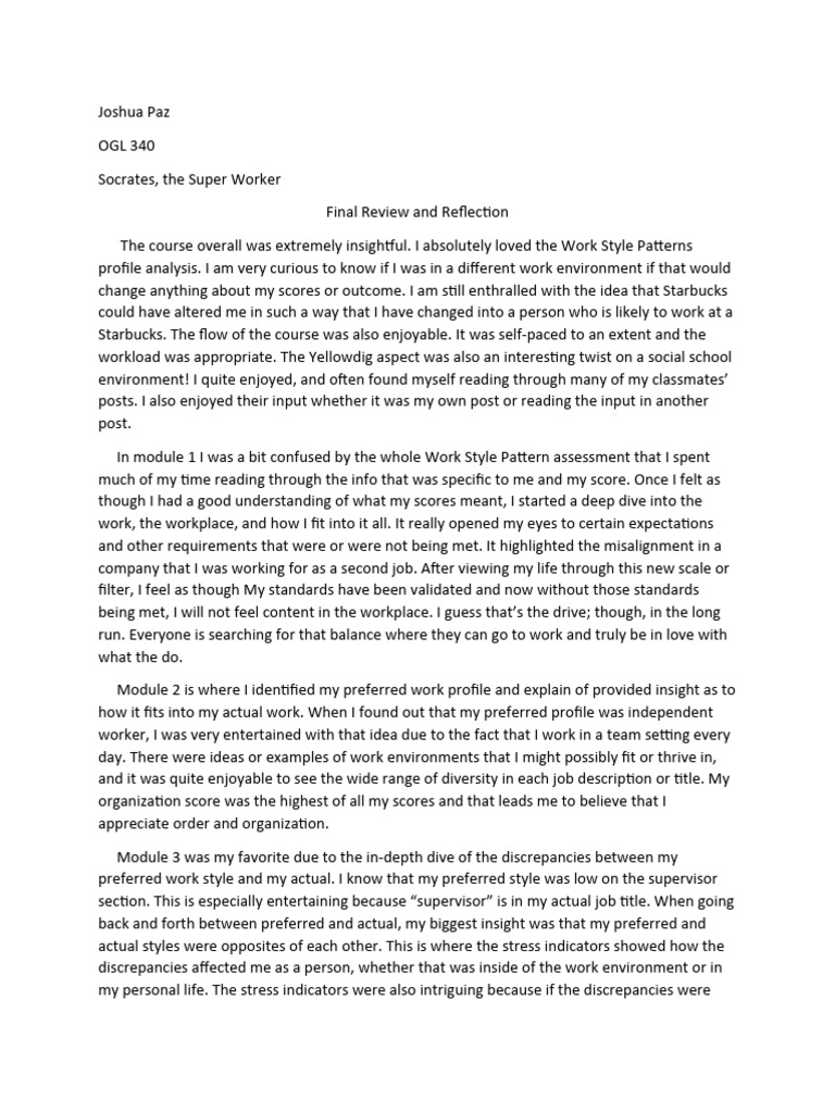 Final Reflections | Download Free PDF | Behavioural Sciences | Communication