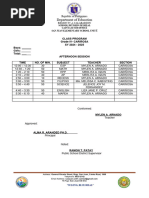 Class Program Sample 2025 2026 | PDF