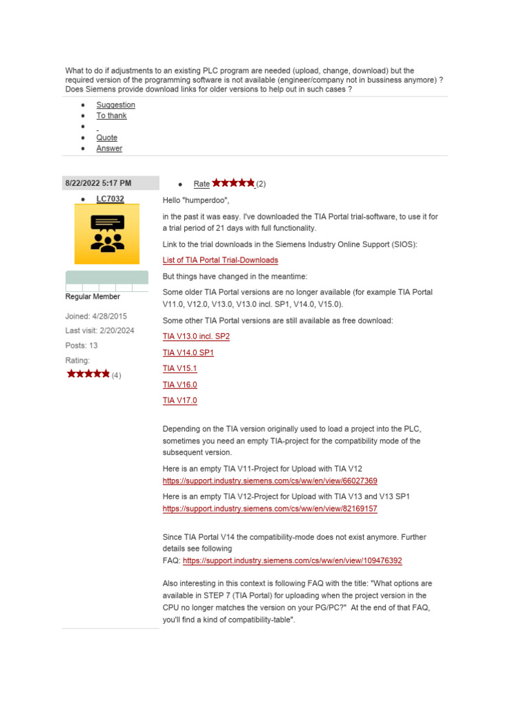 Existing Plc Program Are Needed Pdf System Software Computer Hardware 