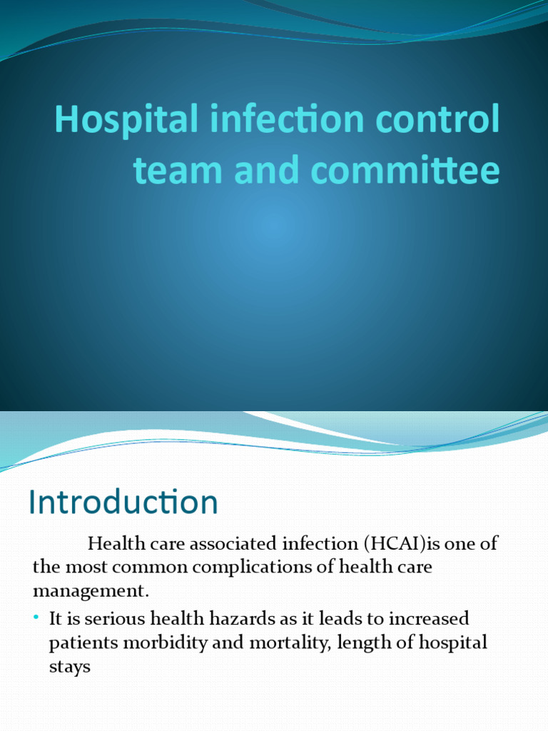Hospital Infection Control Committee | PDF
