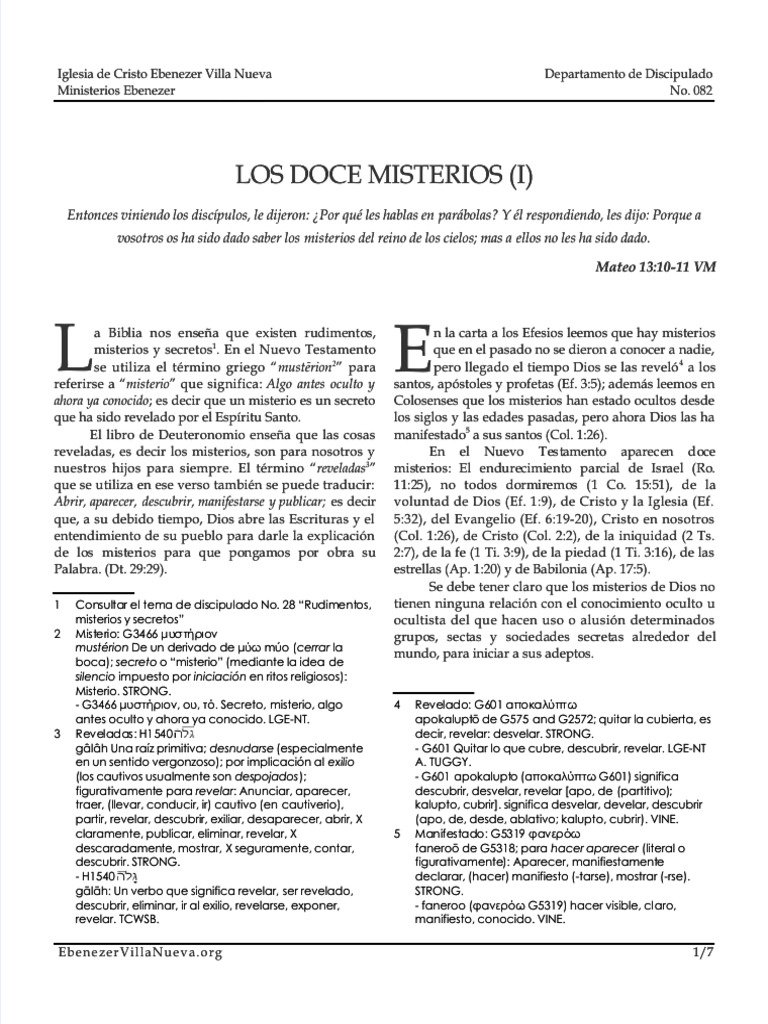 Misterios Religiosos y Revelación | PDF | Cristo (título) | Creencia ...