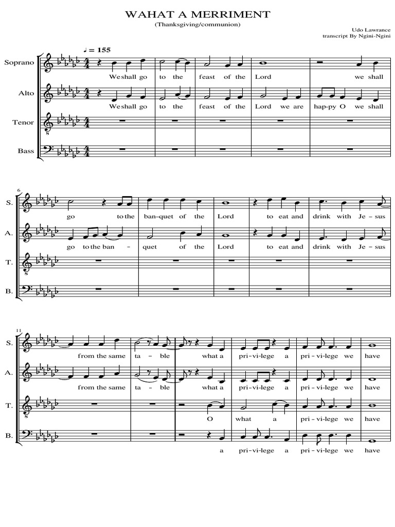 What A Merriment | PDF | Music Theory | Choral Music