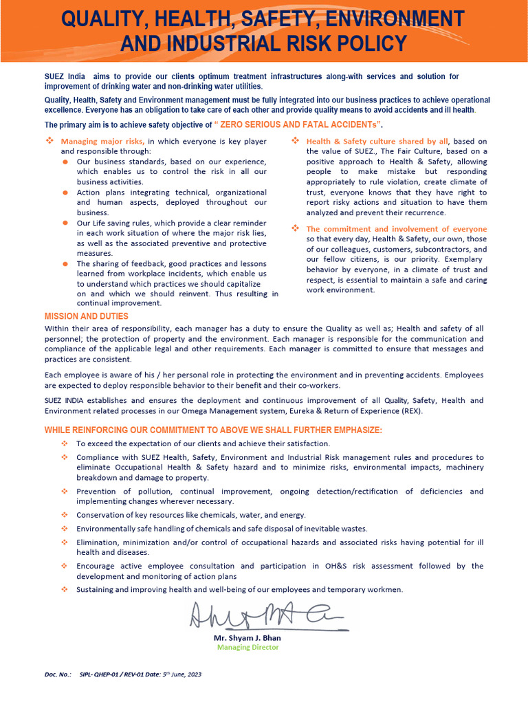 SIPL-QHEP-01 English - Quality Health, Safety, Environment and ...