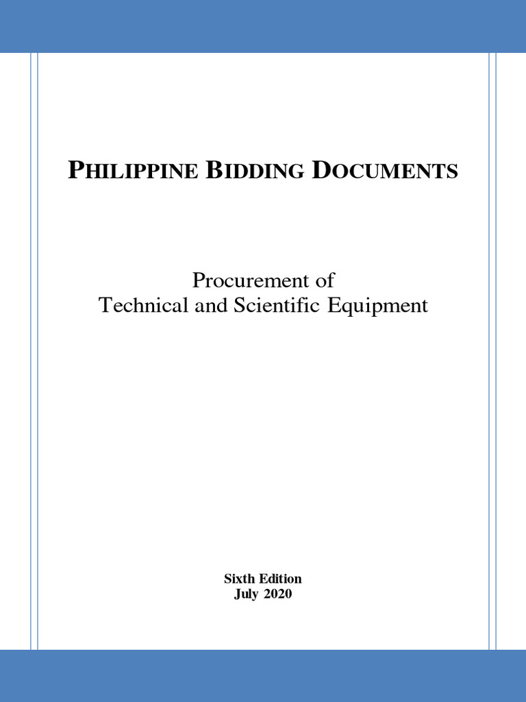 Philippine Bidding Documents for Equipment | PDF | Business | Finance & Money Management