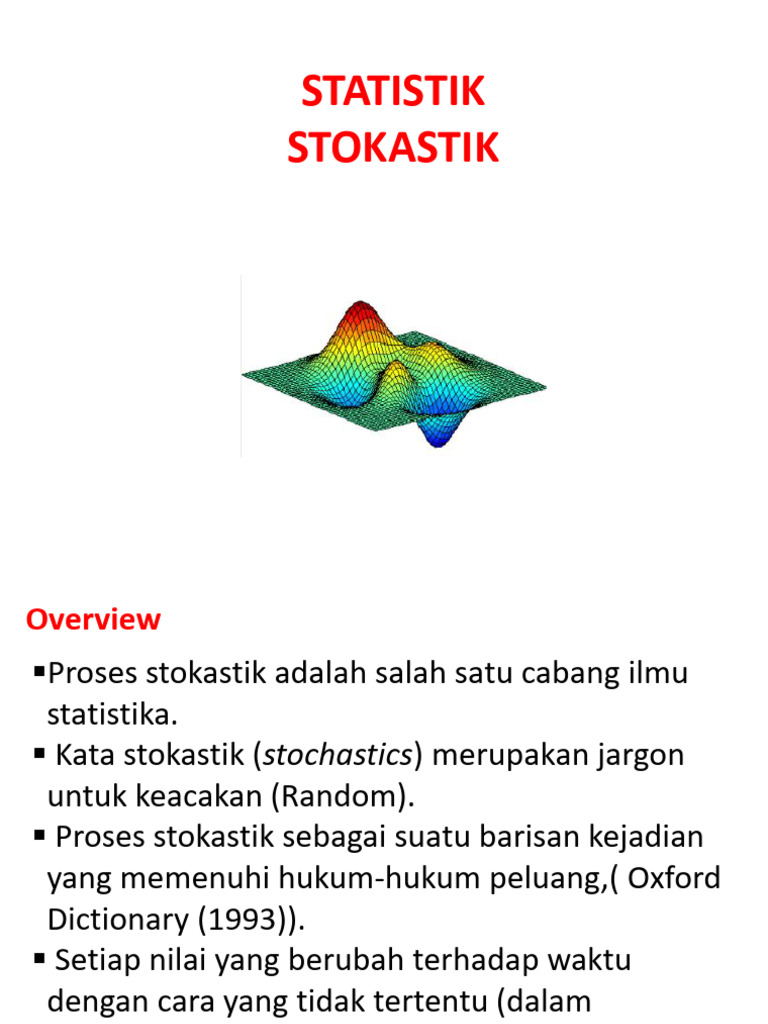 Bahan Ajar Probabilitas Dan Statistik 1-Statistik-Stokastik | PDF | Filsafat | Metode & Bahan Ajar