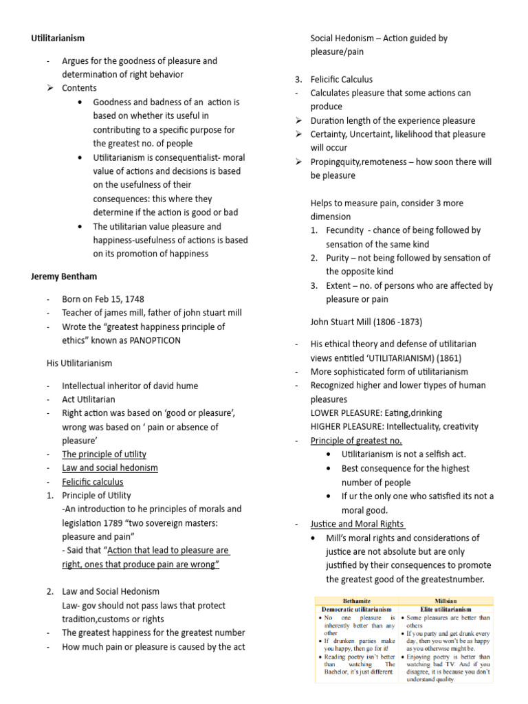 Utilitarianism Pdf Utilitarianism Pleasure