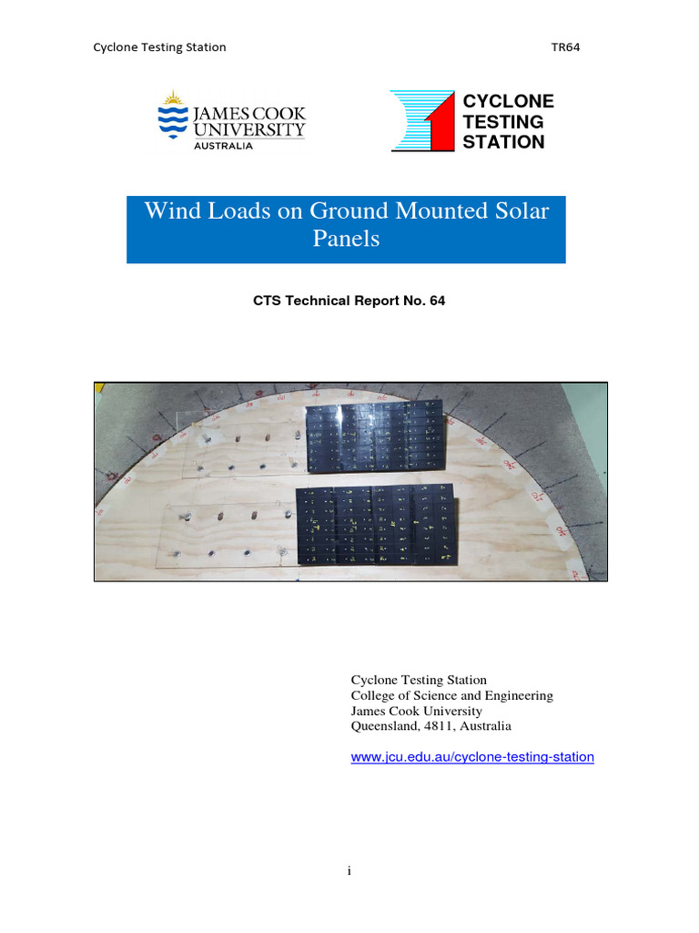 Technical Report 64 Cyclone Testing | Download Free PDF | Wind Tunnel ...